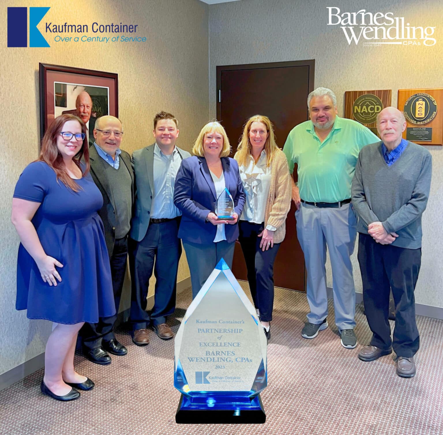 Longstanding client honors us with partnership award | Cleveland CPA ...